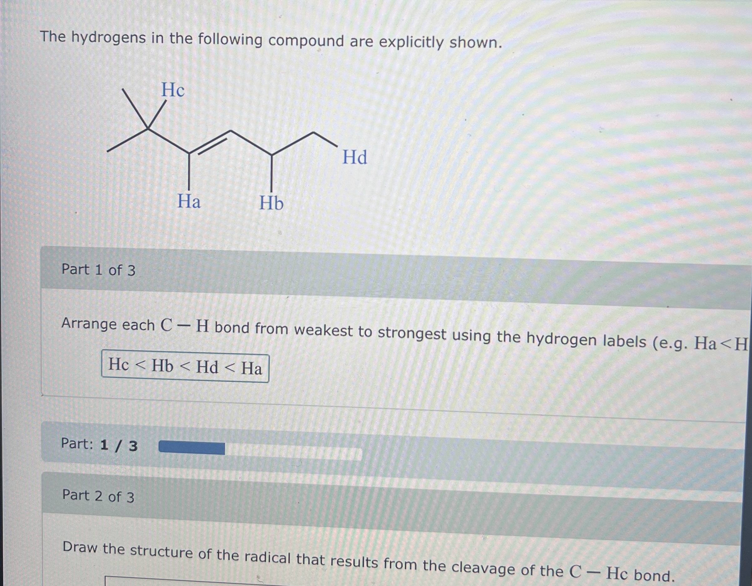 The hydrogens in the following compound are | Chegg.com