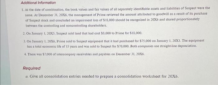 Solved Consolidation Worksheet in Year of Intercompany | Chegg.com