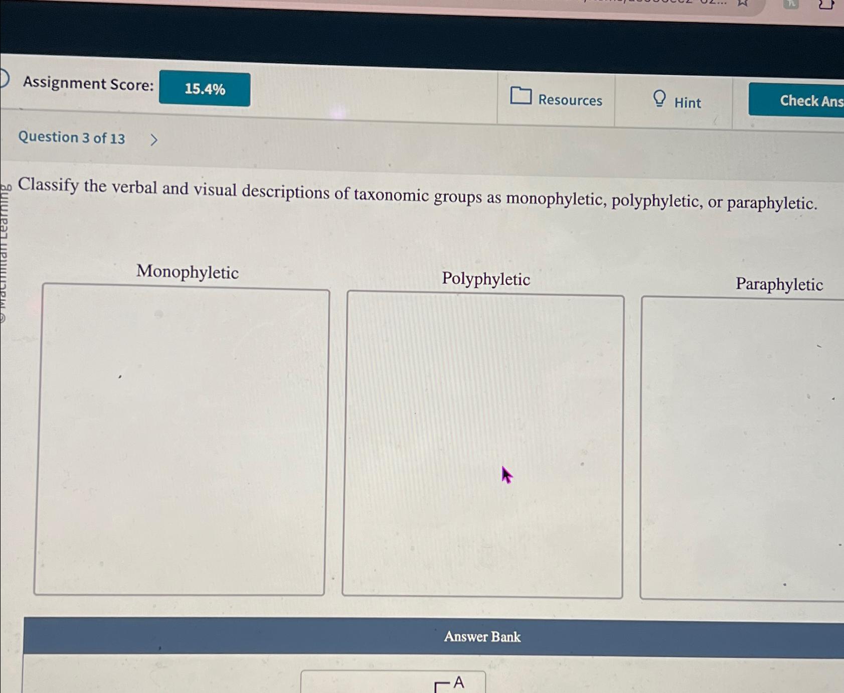 Solved Assignment Score:ResourcesHintQuestion 3 ﻿of | Chegg.com