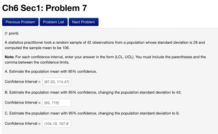 Solved Ch6 Sec1: Problem 7 Previous Problem Problem List | Chegg.com