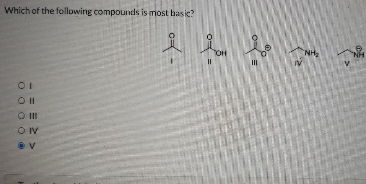 Solved Which of the following compounds is most basic? کیل | Chegg.com