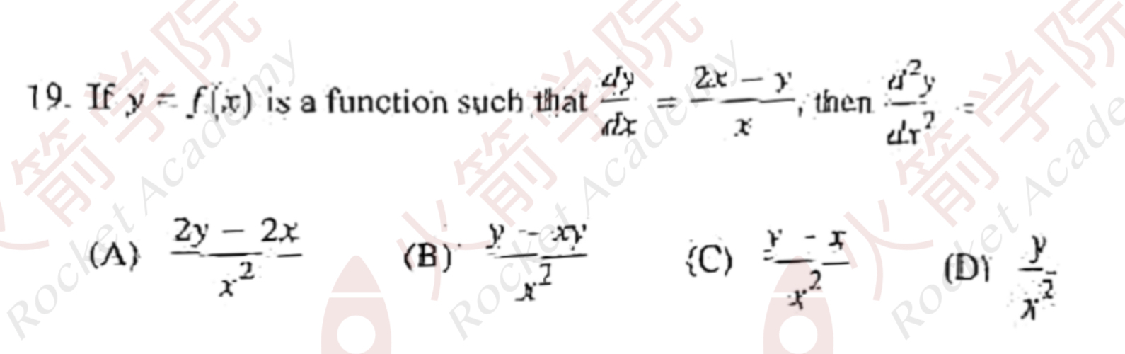 Solved If y=f(x) ﻿is a function such that dydx=2x-yx, ﻿then | Chegg.com