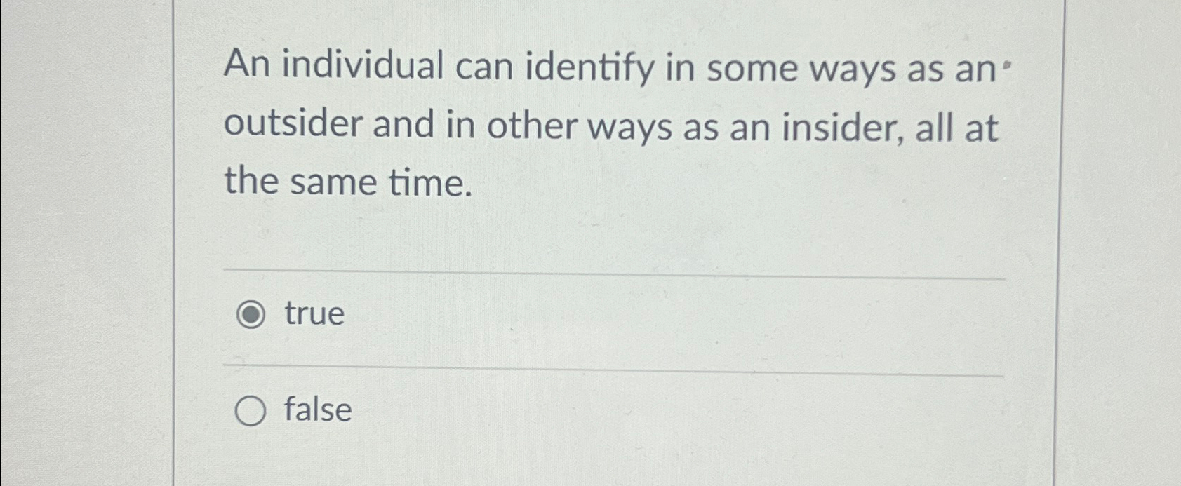 Solved An individual can identify in some ways as an | Chegg.com