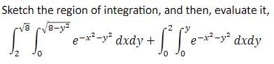 Sketch the region of integration, and then, evaluate | Chegg.com