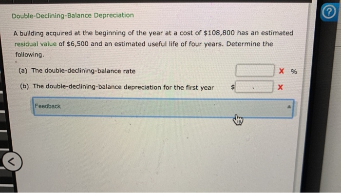 Solved Double-Declining-Balance Depreciation A building | Chegg.com