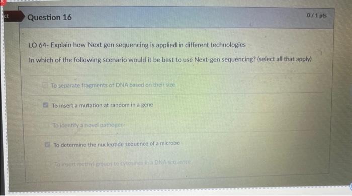 Solved LO 68 Identify the elements that make an epigenetic | Chegg.com