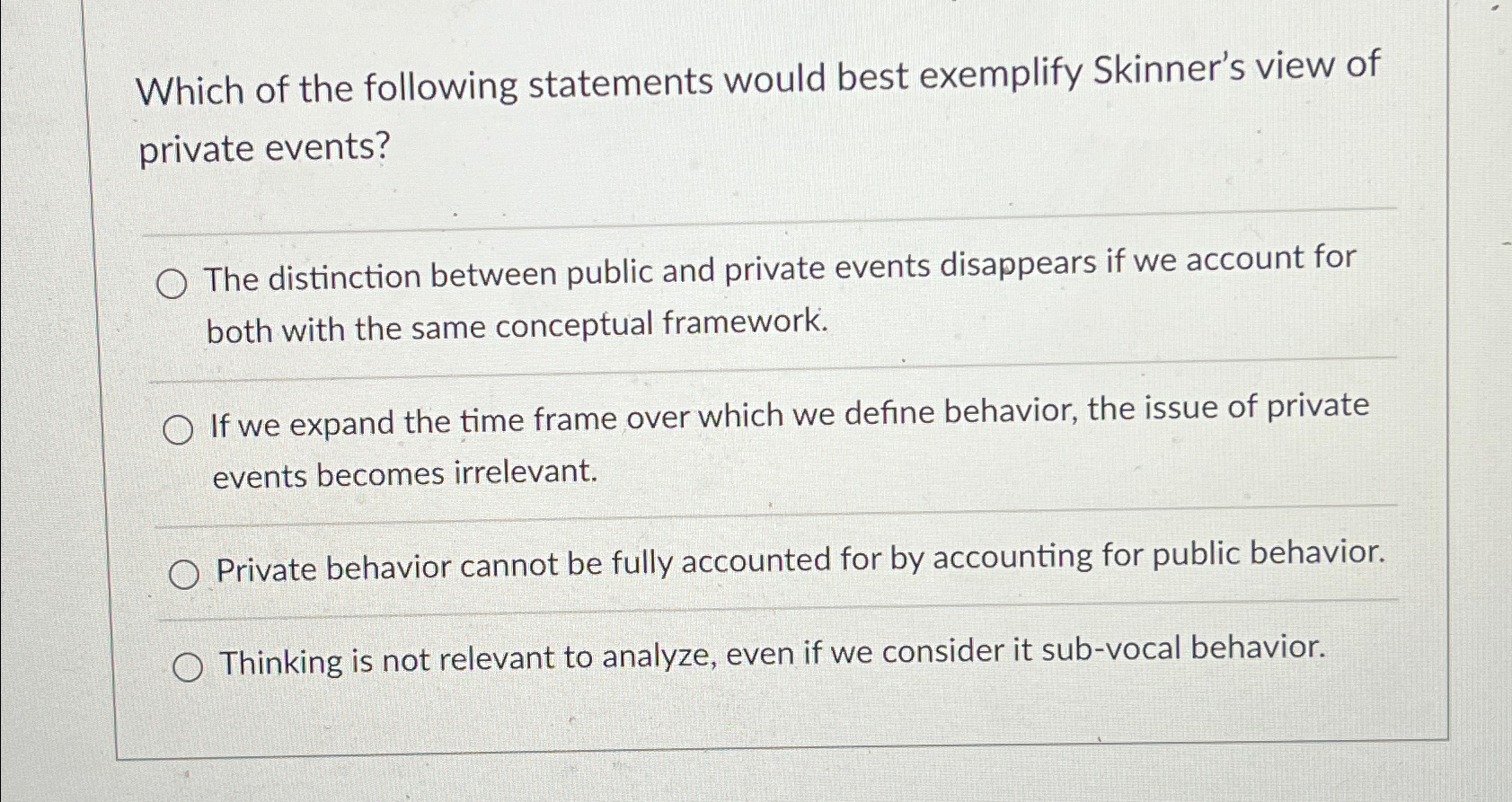 Solved Which of the following statements would best | Chegg.com