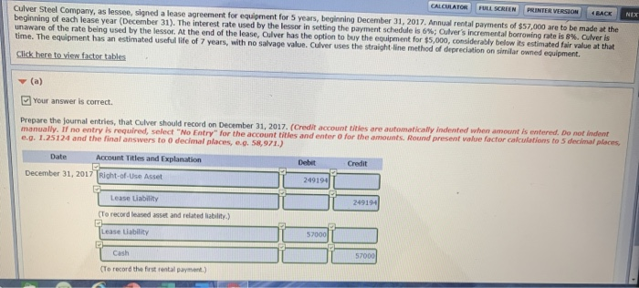Solved Problem 21A-3 a-d (Part Level Submission) Culver | Chegg.com