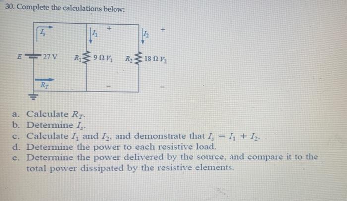 Solved 30. Complete the calculations below: a. Calculate RT | Chegg.com