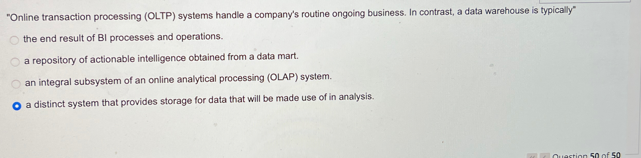 Solved Online Transaction Processing Oltp ﻿systems Handle