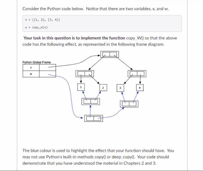 Solved Consider the Python code below. Notice that there are | Chegg.com