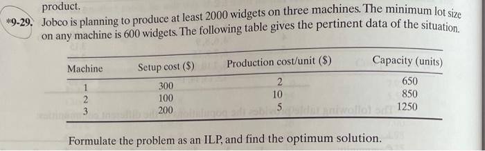 Solved product *9-29, Jobco is planning to produce at least | Chegg.com