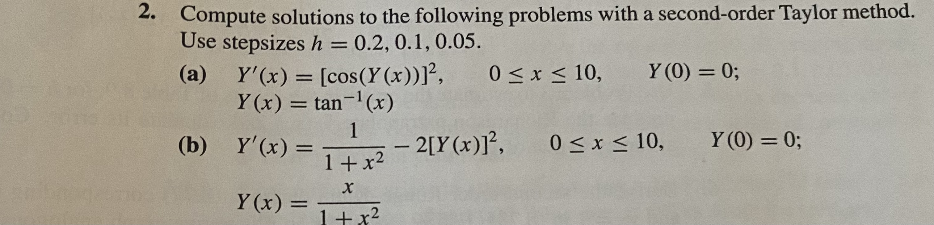 Solved Compute solutions to the following problems with a | Chegg.com