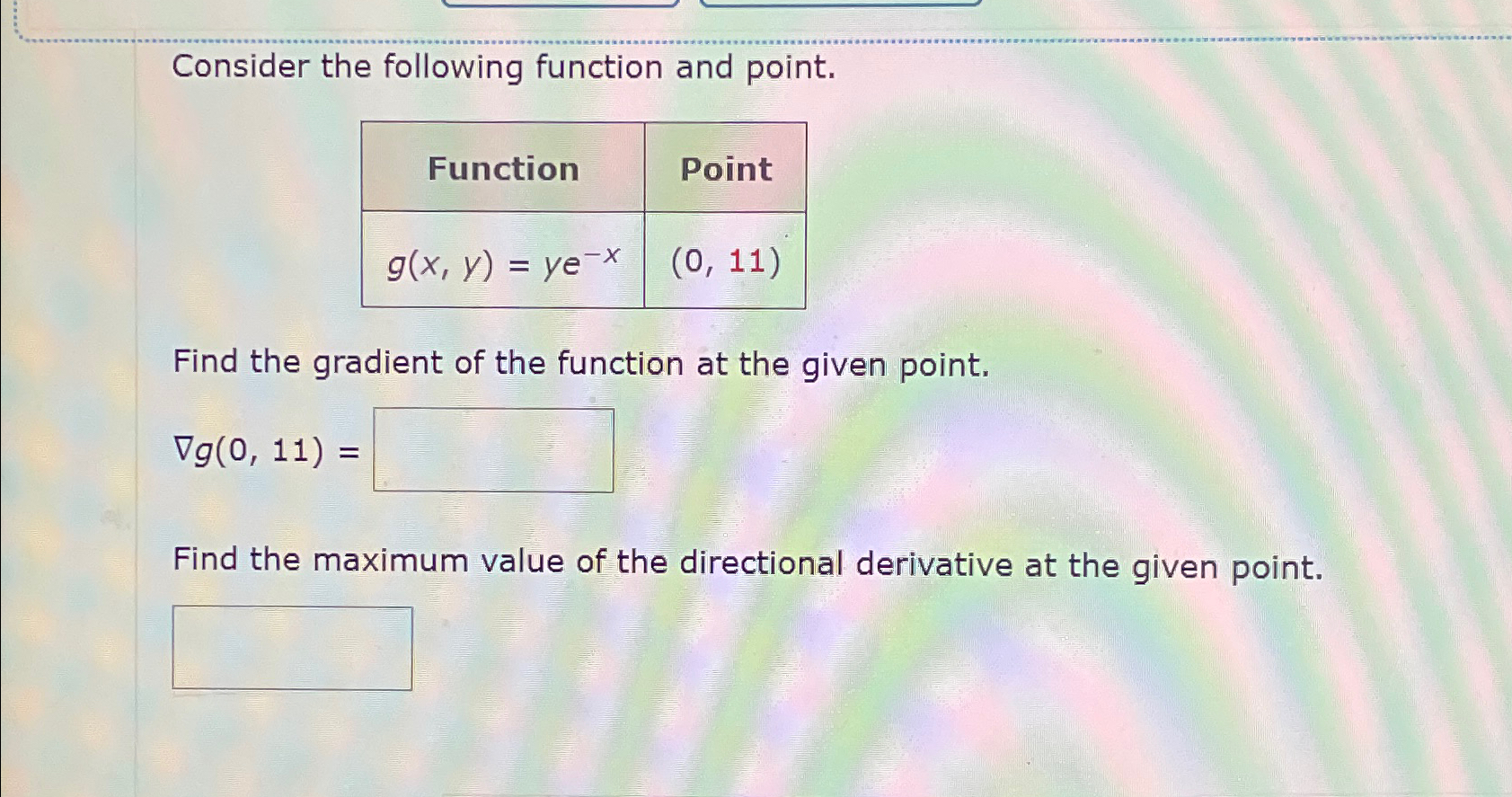 Solved Consider the following function and | Chegg.com