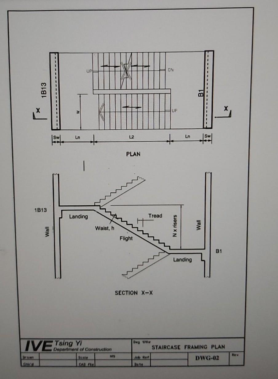 Solved Q2. The framing plan of a staircase spanning | Chegg.com