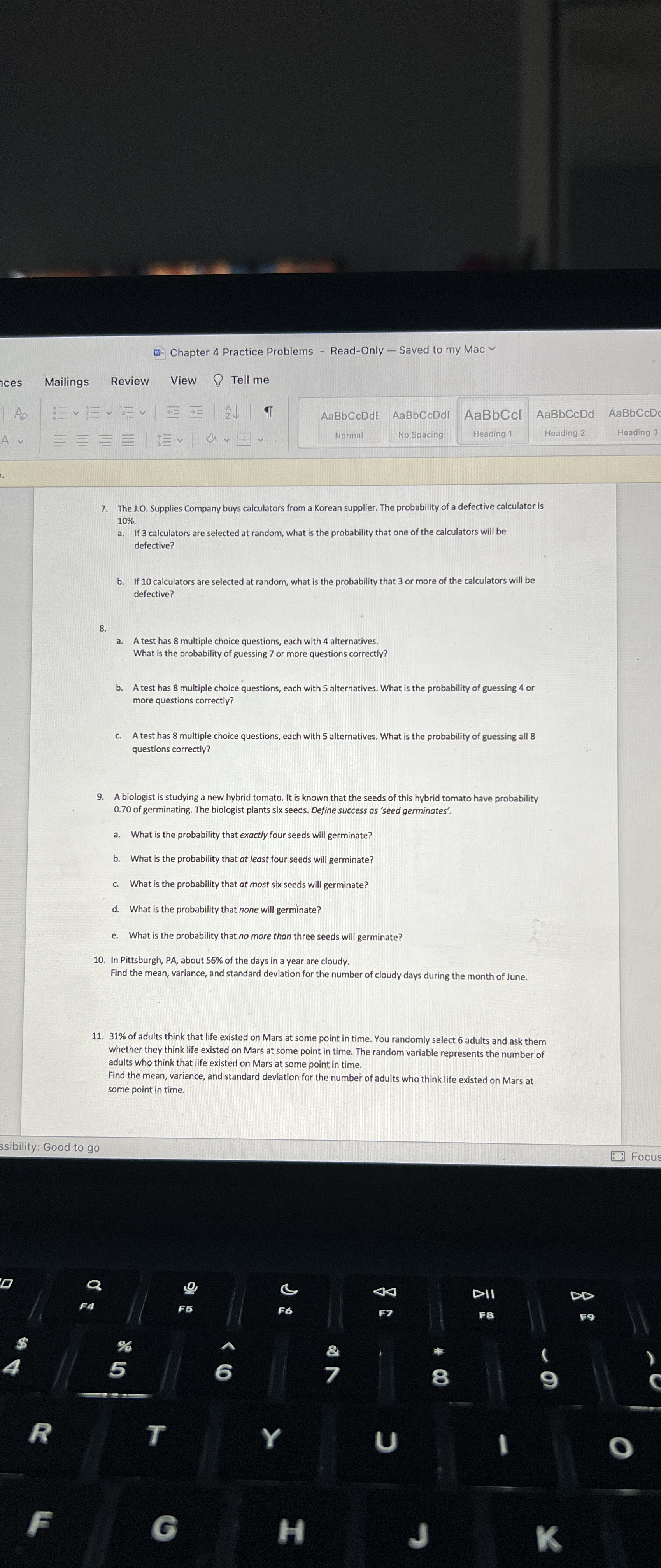 Solved W- ﻿Chapter 4 ﻿Practice Problems - ﻿Read-Only - | Chegg.com