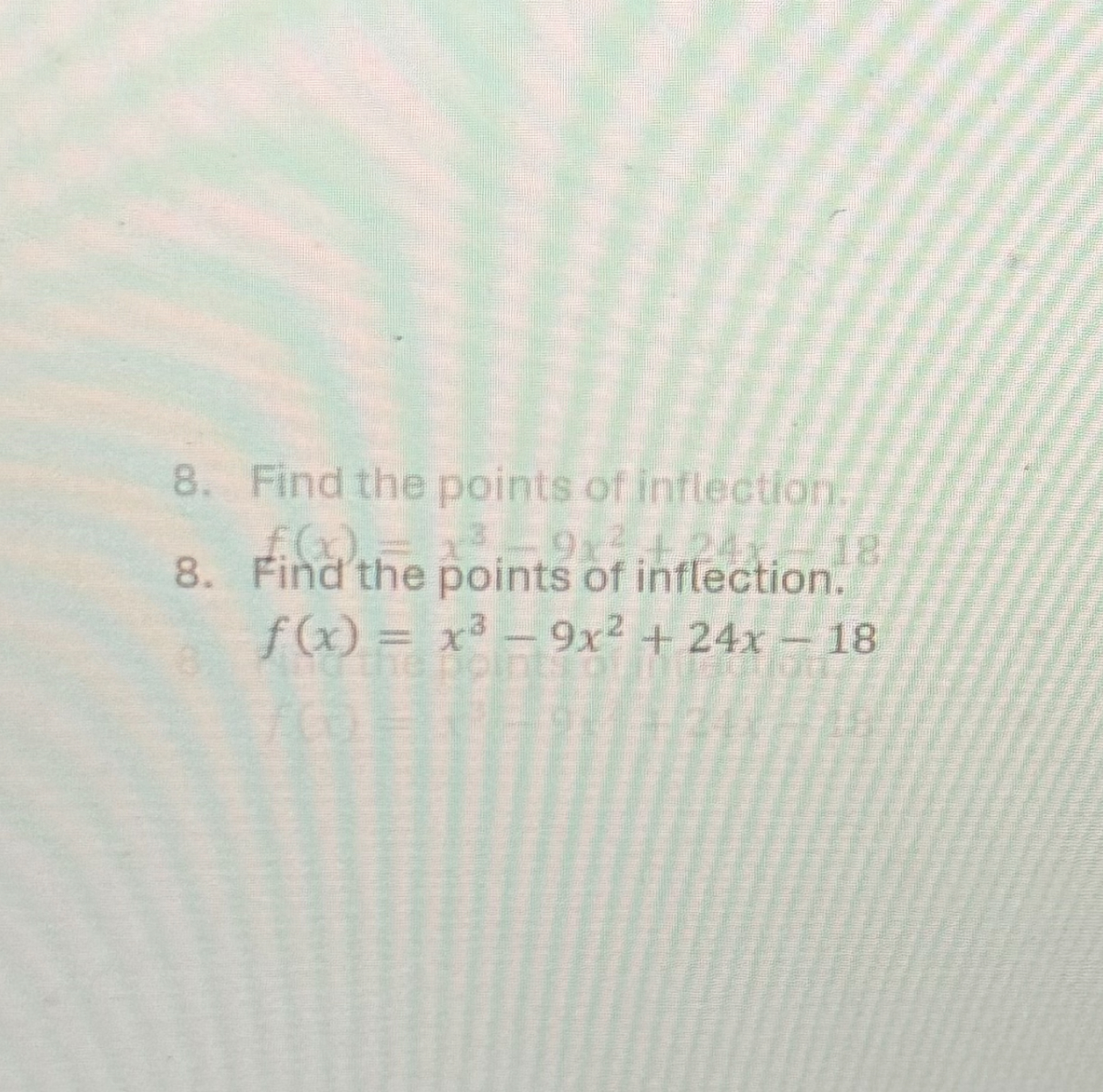 Solved Find the points of inflection:Find the points of | Chegg.com