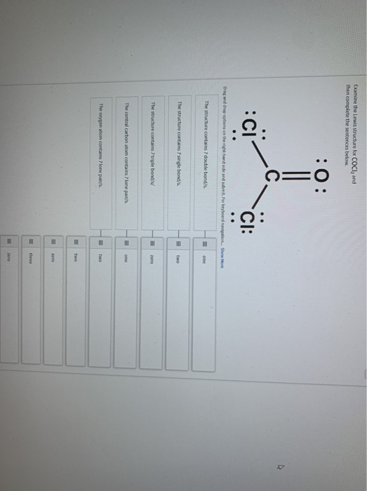 Solved Examine the Lewis structure for COCl, and then | Chegg.com