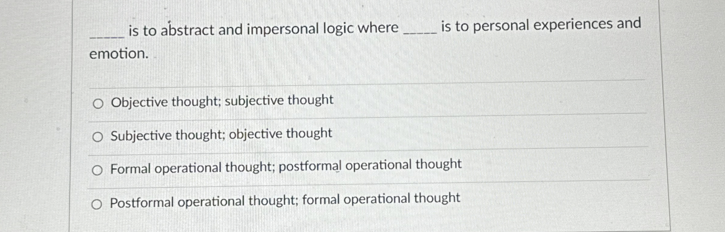 Solved q, ﻿is to abstract and impersonal logic where q, ﻿is | Chegg.com