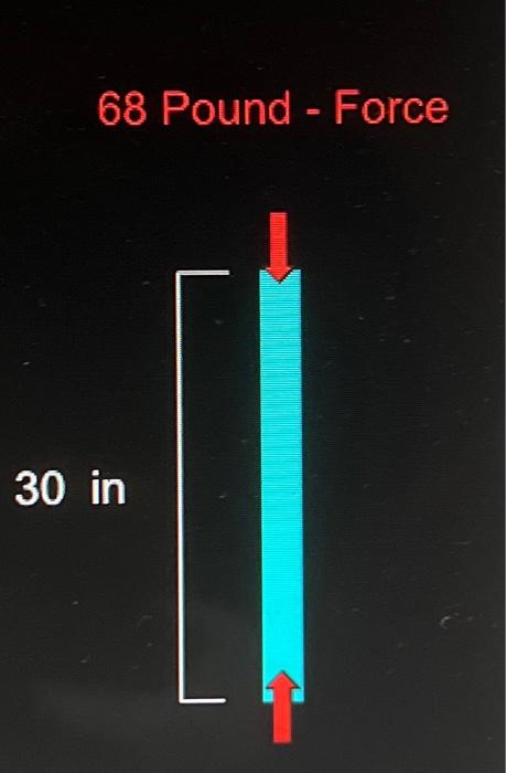Solved L= 30 inshes D= 4 inshes material : aluminum 2024 | Chegg.com