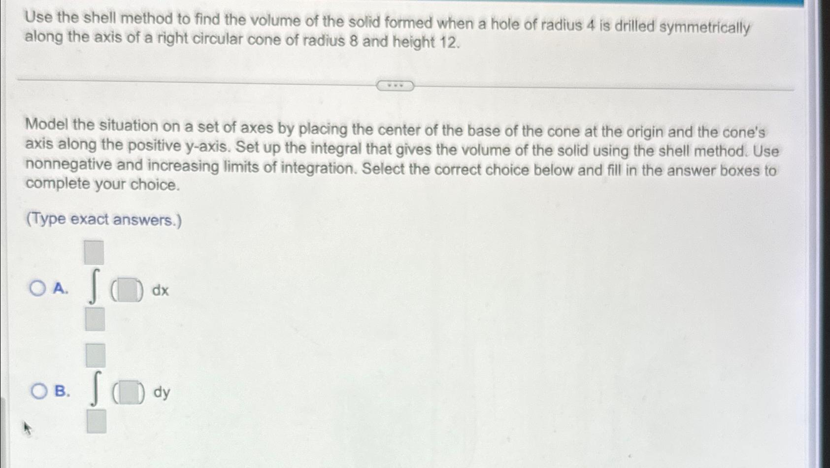 Solved Use the shell method to find the volume of the solid | Chegg.com