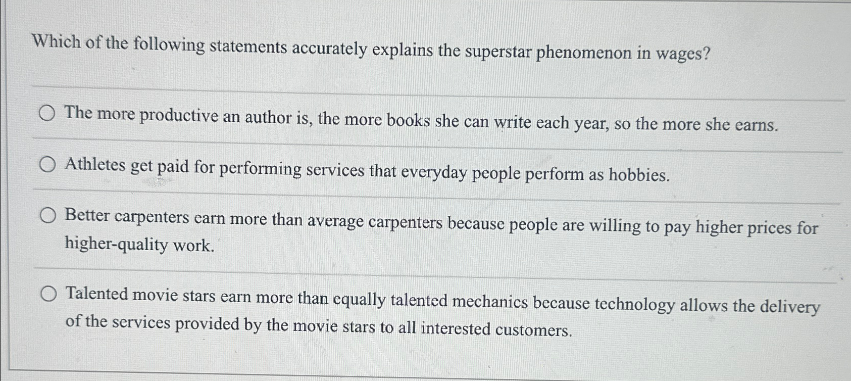 Solved Which of the following statements accurately explains | Chegg.com