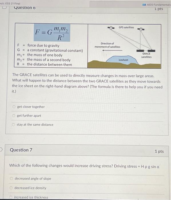Solved F=GR2m1m2F= force due to gravity G= a constant | Chegg.com