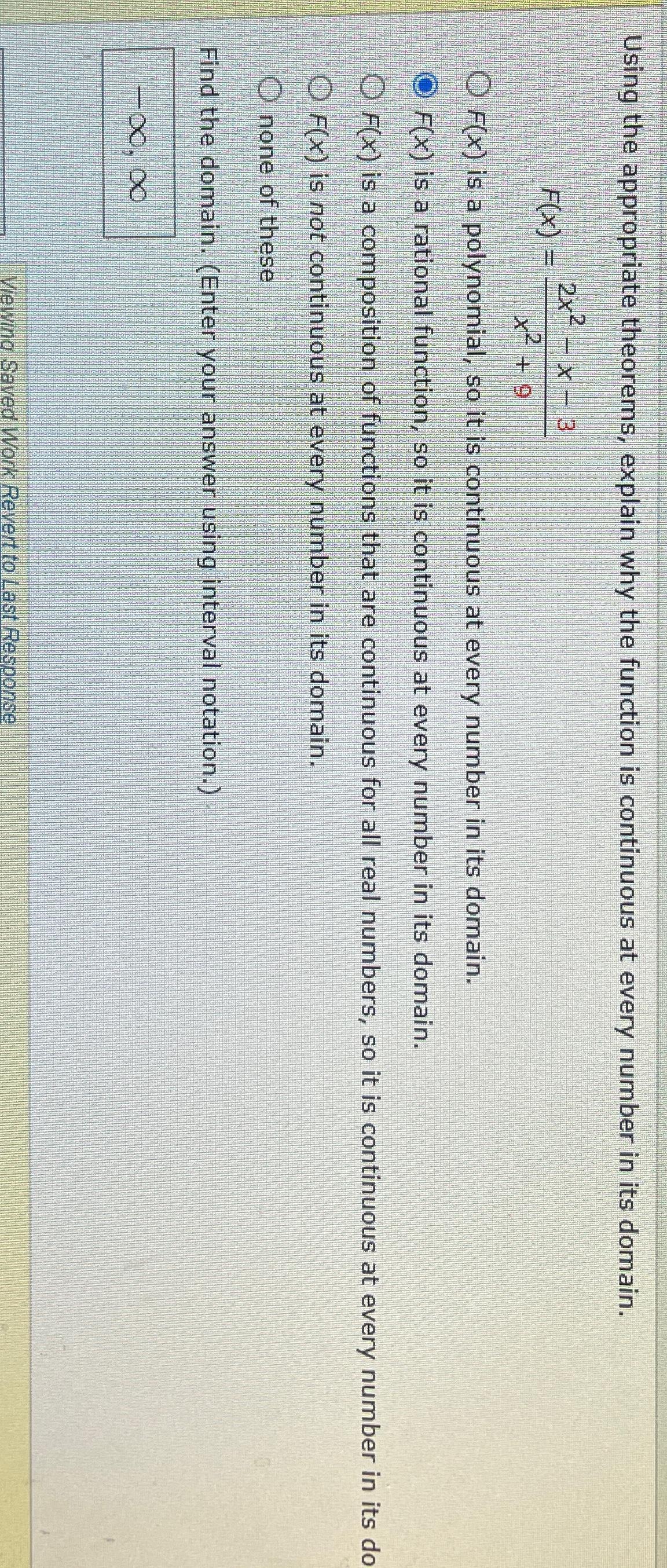 Solved Using The Appropriate Theorems Explain Why The