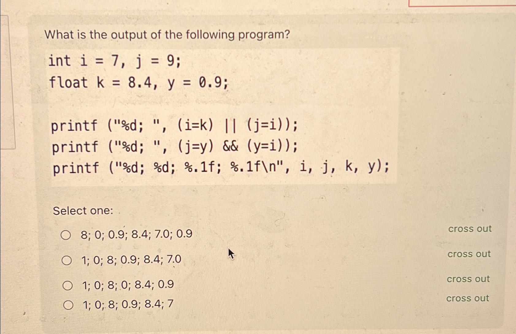 Solved What is the output of the following program?int | Chegg.com