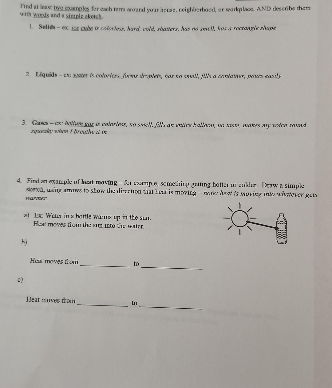 Solved Find at least two examples for each term around your | Chegg.com