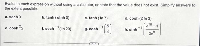 Evaluate each expression without using a calculator, | Chegg.com