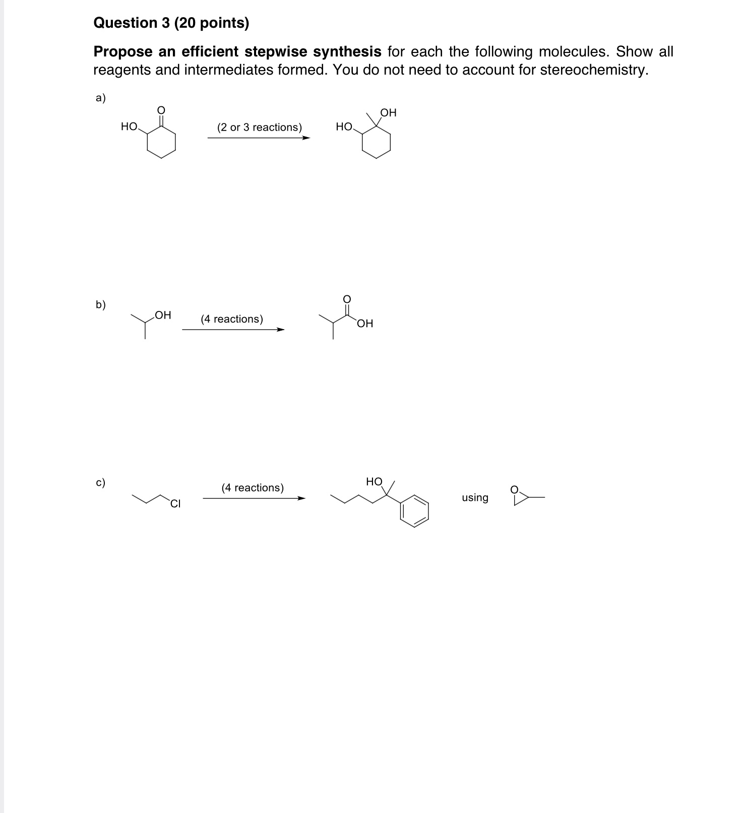 Solved Question 3 (20 ﻿points)Propose an efficient stepwise | Chegg.com