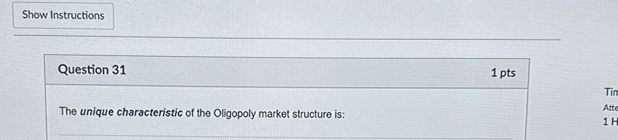 Solved Show InstructionsQuestion 311 ﻿ptsThe unique | Chegg.com