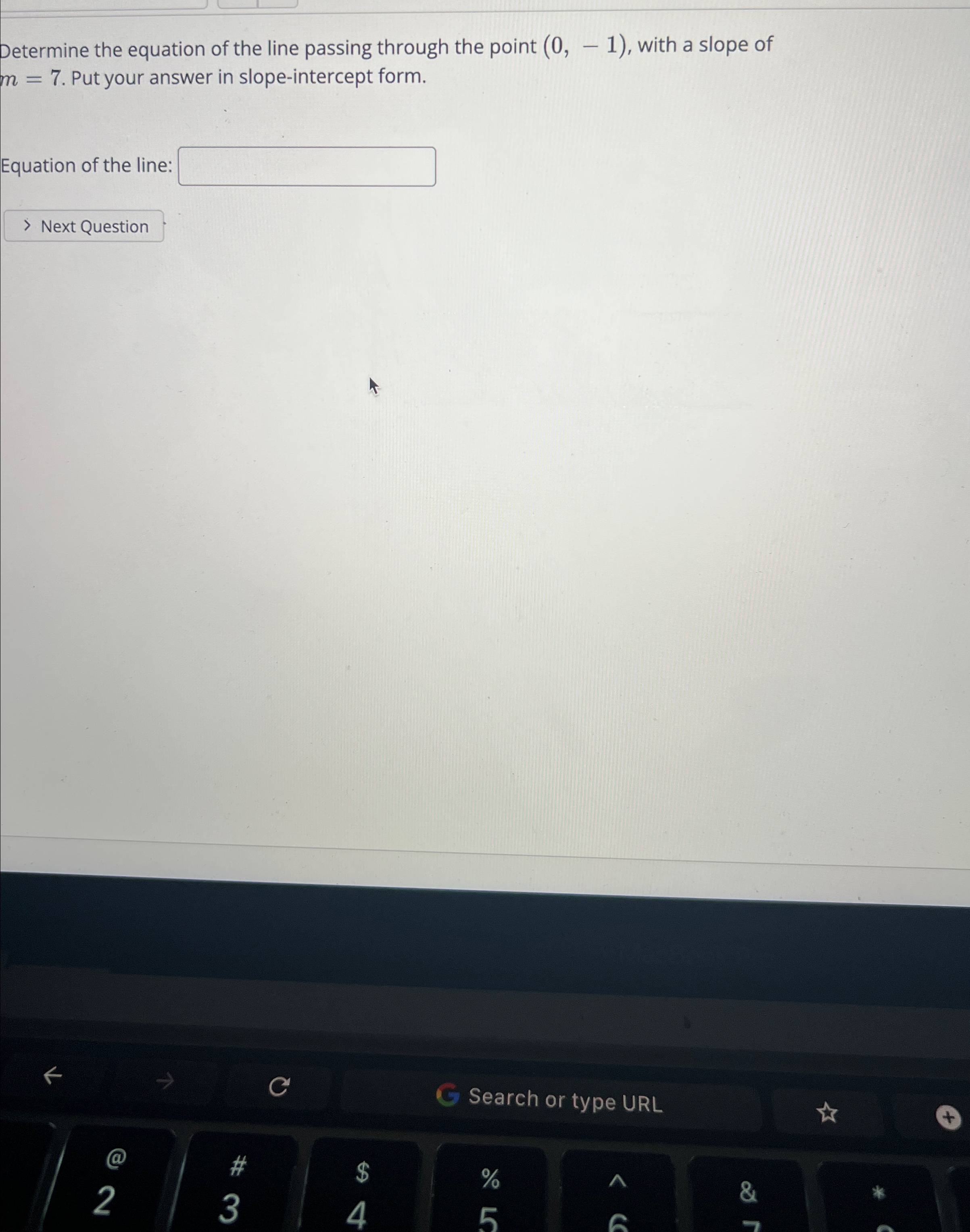 Solved Determine the equation of the line passing through | Chegg.com