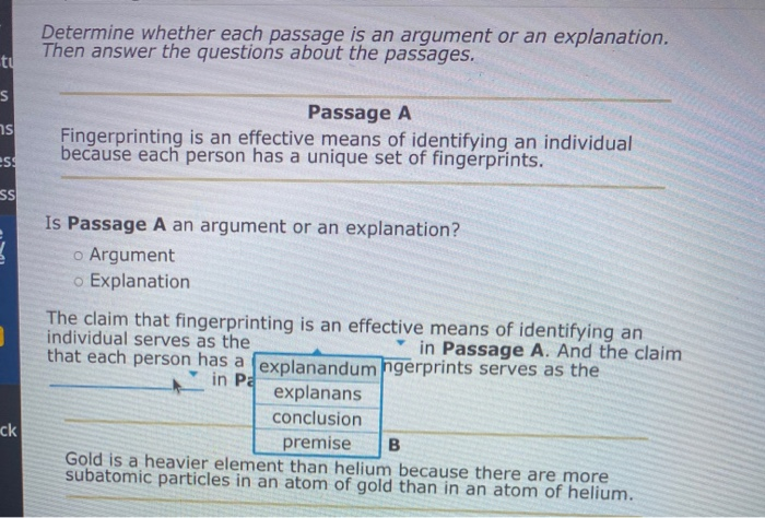 Solved Determine whether each passage is an argument or an | Chegg.com