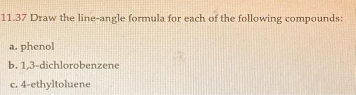 Solved 11.37 Draw the line-angle formula for each of the | Chegg.com