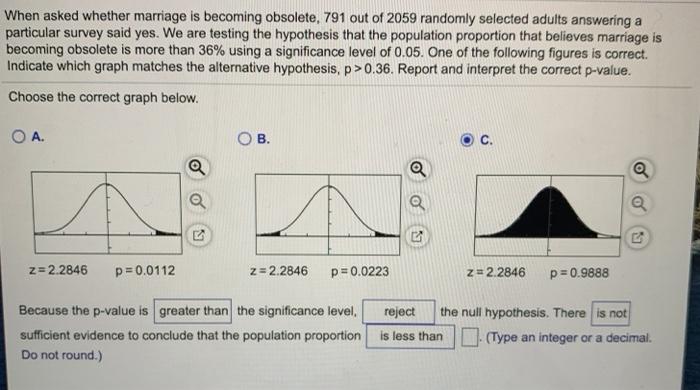 Solved When asked whether marriage is becoming obsolete, 791 | Chegg.com