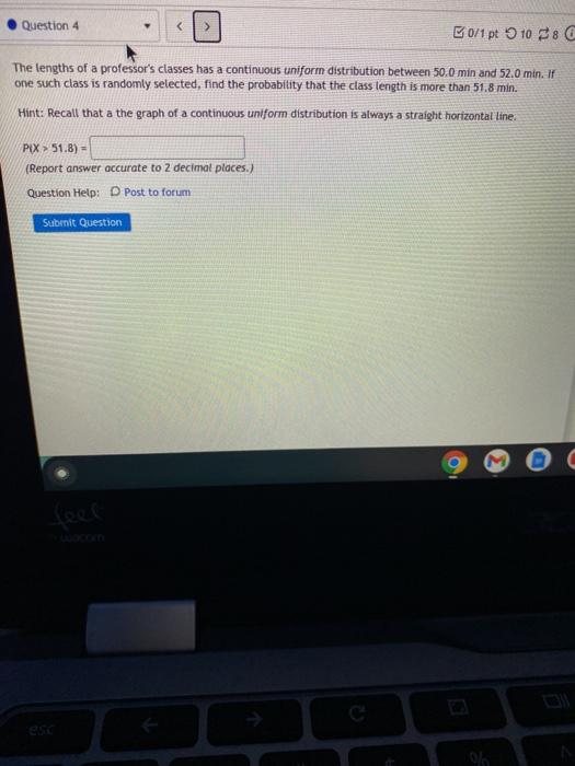 Solved Question 4 B0/1 pt 10 8 The lengths of a | Chegg.com Solved Question 4 B0/1 pt 10 8 The lengths of a | Chegg.com