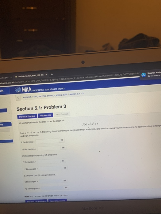 Solved Enginex Webwork: Kim MAT 265_ON X + work asu.edu | Chegg.com