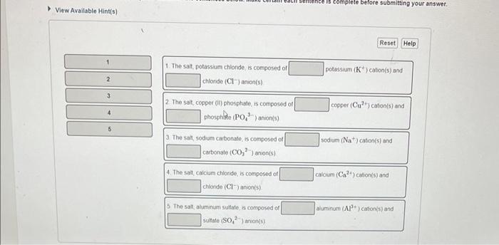 Solved View Available Hint(s)The steps to baiancing a | Chegg.com