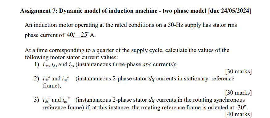 Solved An induction motor operating at the rated conditions | Chegg.com