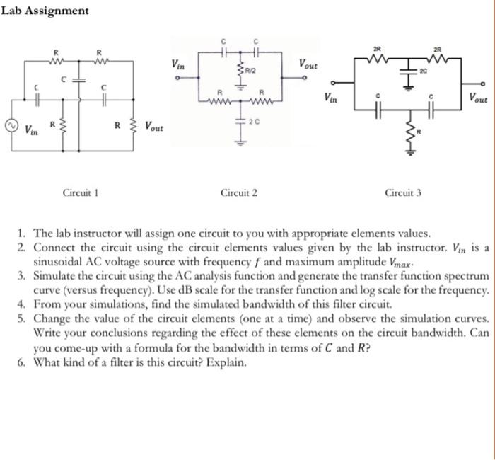 Objectives - To simulate a first-order low-pass | Chegg.com