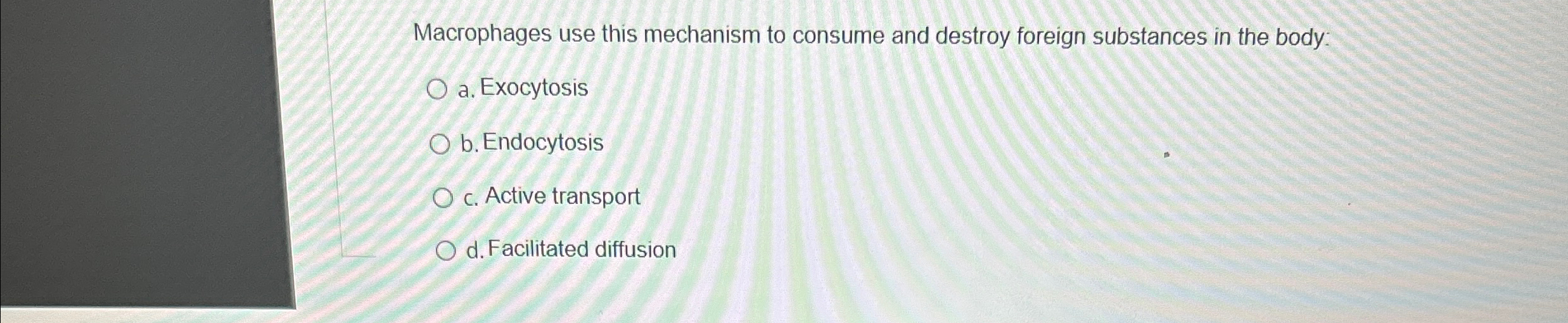 Solved Macrophages use this mechanism to consume and destroy | Chegg.com