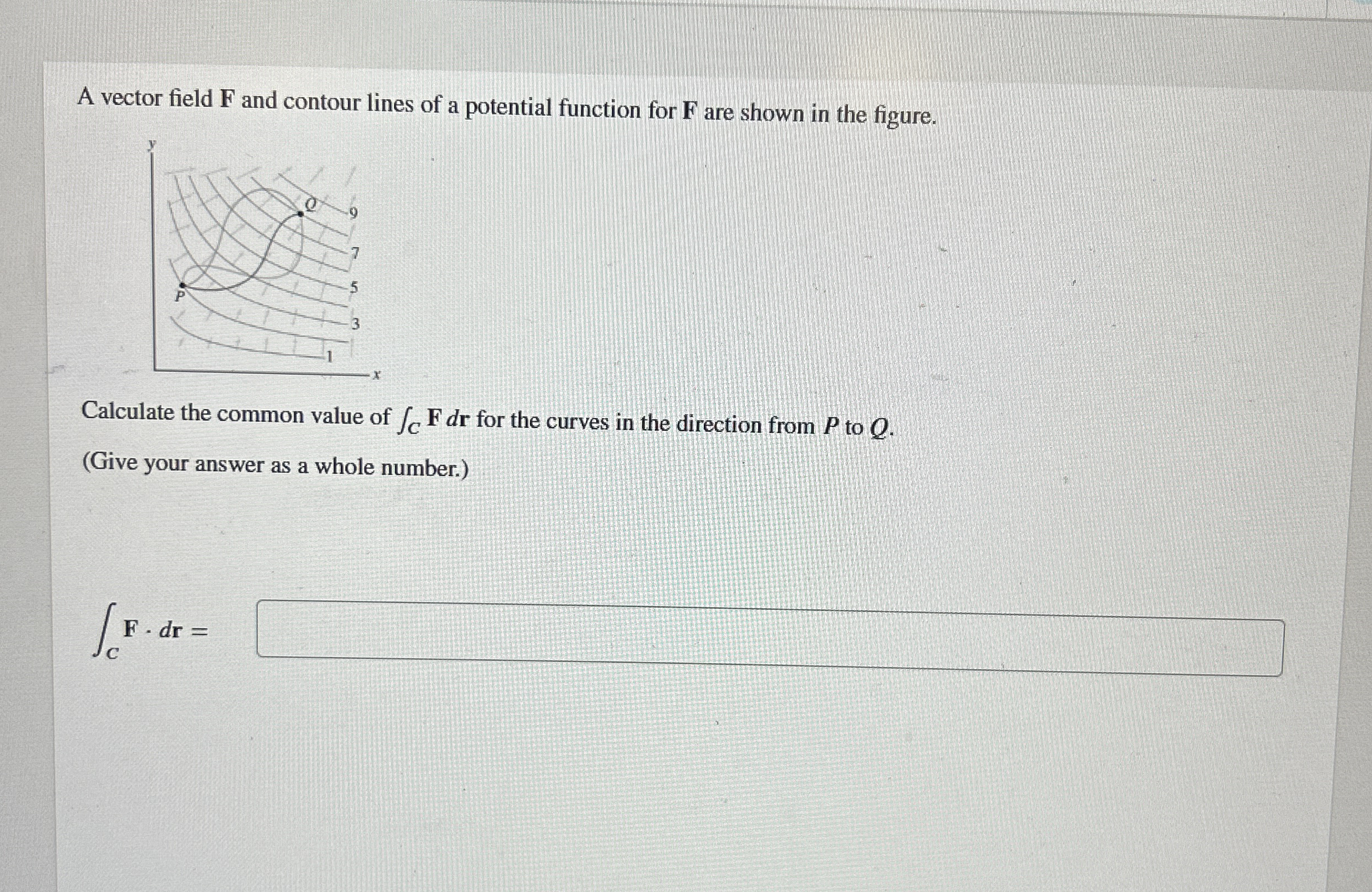 Solved by an EXPERT A vector field F ﻿and contour lines of a potential | Chegg.com