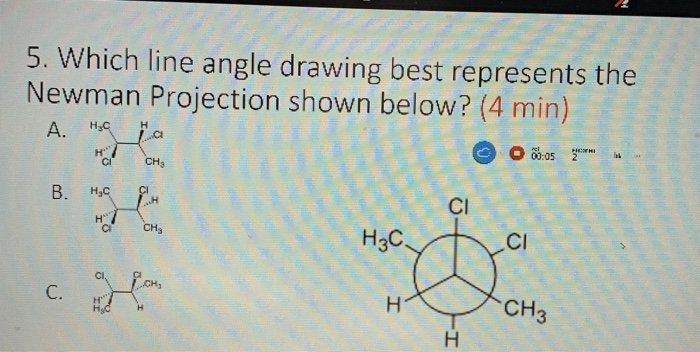 Solved 5. Which line angle drawing best represents the | Chegg.com