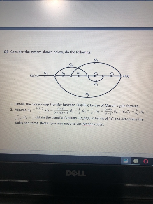 Solved Q3: Consider the system shown below, do the | Chegg.com