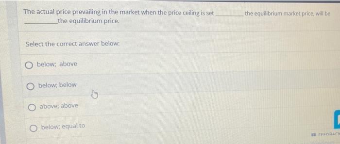 Solved The actual price prevailing in the market when the | Chegg.com