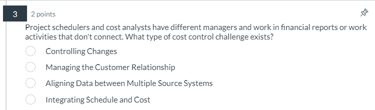 Solved 32 ﻿pointsProject schedulers and cost analysts have | Chegg.com