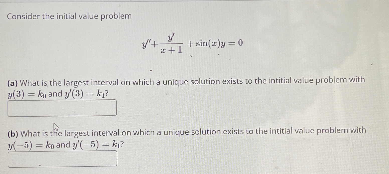 Solved Consider the initial value | Chegg.com