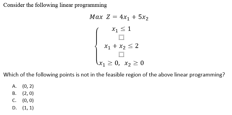 Solved Consider the following linear | Chegg.com